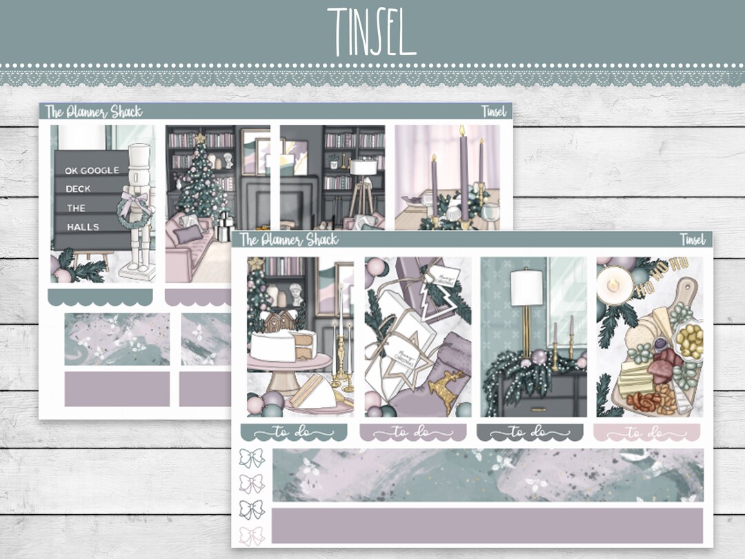 Printable Tinsel Weekly Happy Planner Christmas - Etsy