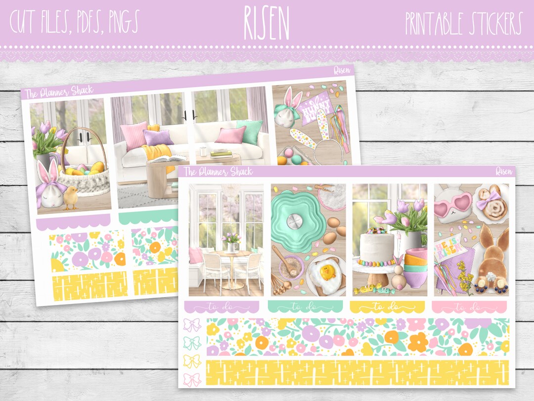 Printable Risen Weekly Happy Planner Easter Weekly Easter Spring Weekly ...