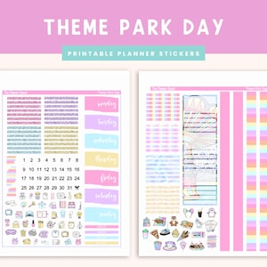 Printable Theme Park Day Weekly | Big Happy Planner | Summer Weekly ...
