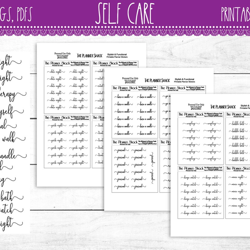 Self Care Printables - Etsy