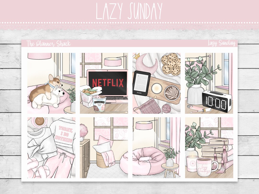 Printable Lazy Sundays Weekly | Erin Condren | Lazy Day | Movie Day ...