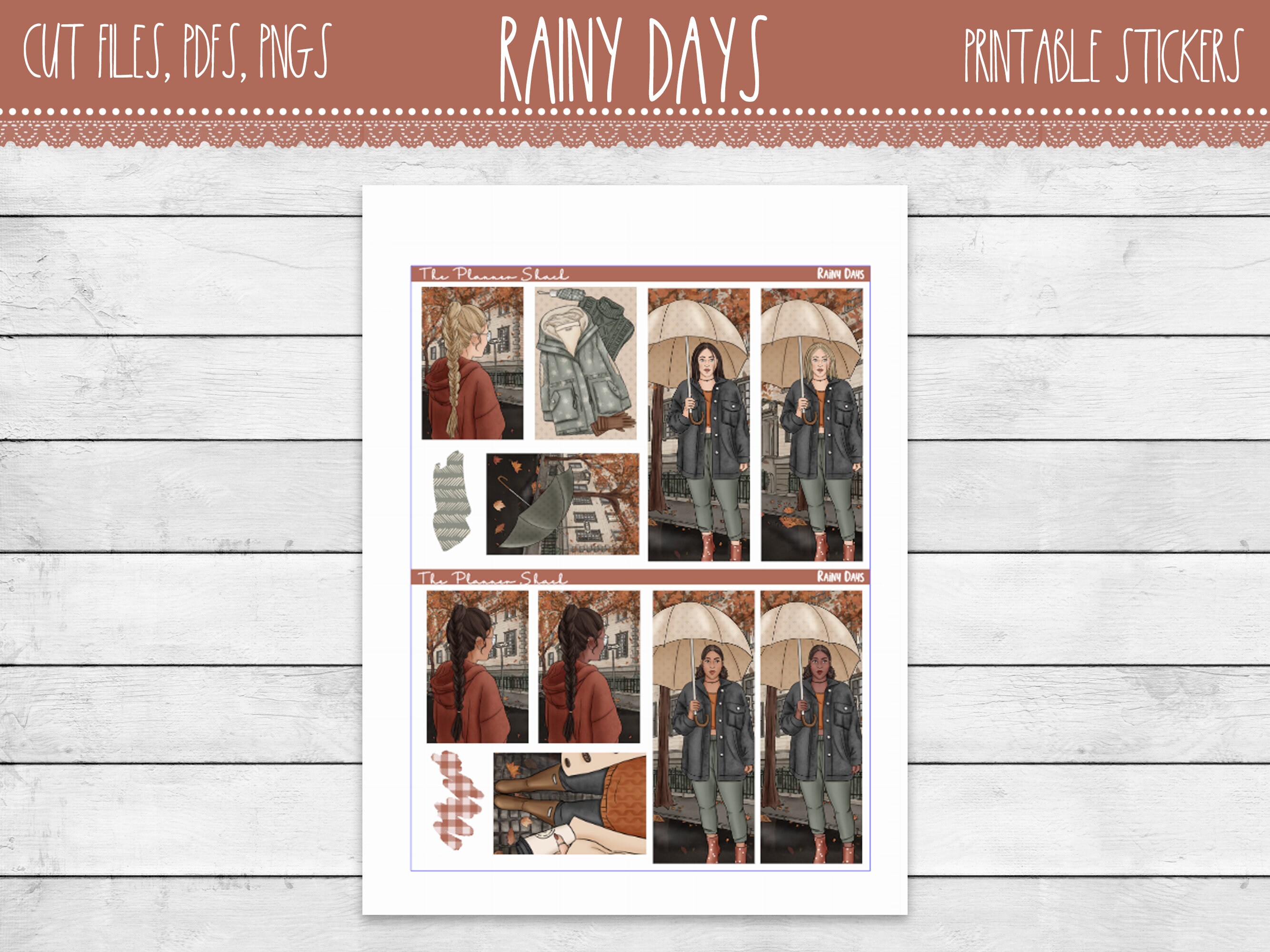 Printable Rainy Days Weekly Happy Planner Rainy Days - Etsy