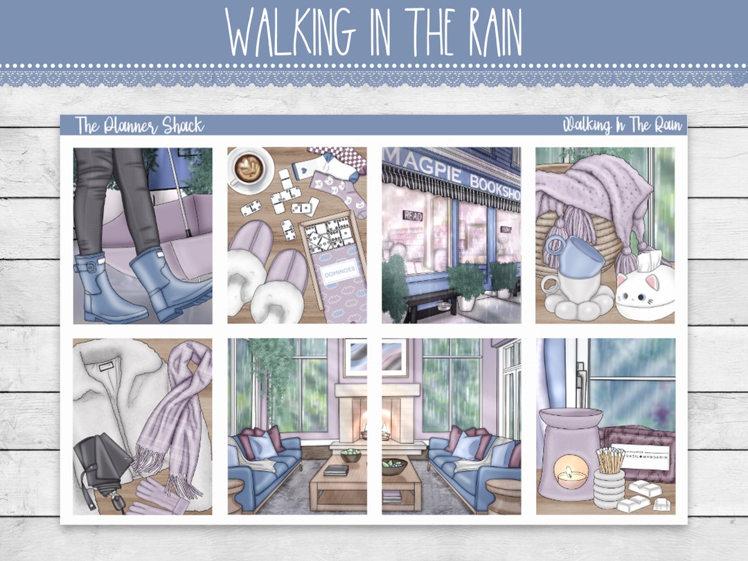 Printable Walking in the Rain Weekly | Erin Condren | Vertical Weekly ...
