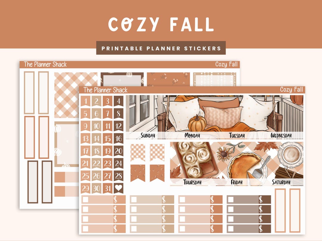 Printable A5 Cozy Fall Monthly | A5 Monthly | Autumn | Fall Monthly ...