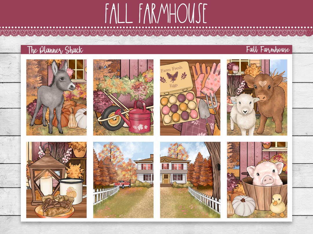 Printable Fall Farmhouse Weekly | Erin Condren | Vertical Weekly | Fall ...