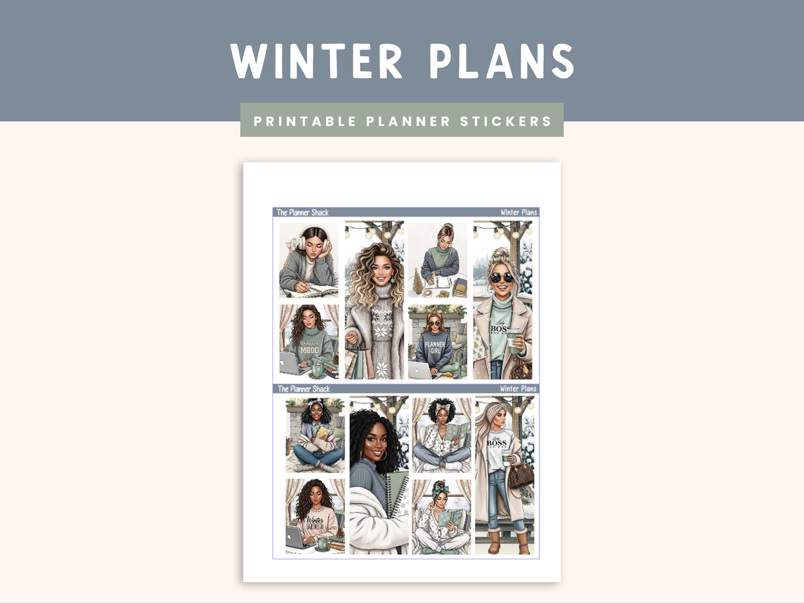Printable Winter Plans Weekly | Erin Condren | Vertical Weekly | Winter ...