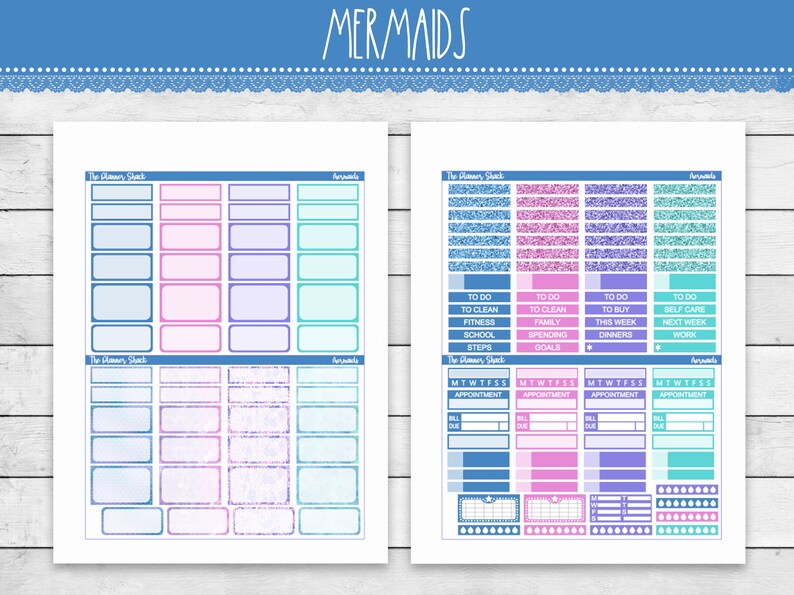 Printable Mermaids Weekly | Happy Planner | Summer Weekly | Summer ...