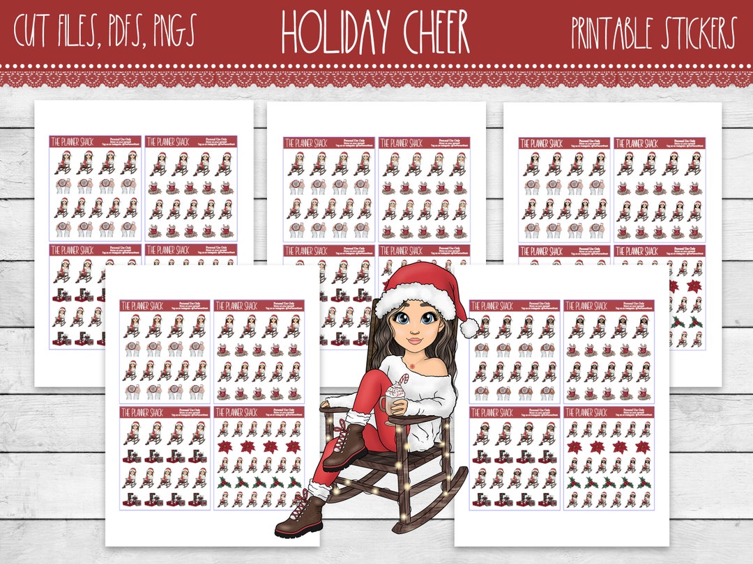 Printable Holiday Cheer Planner Stickers | Christmas | Christmas ...