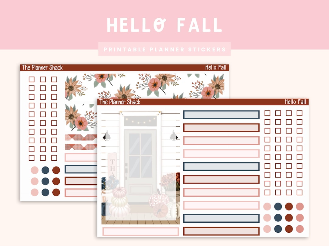 Printable A5 Compact Vertical Weekly | Hello Fall | Fall Weekly ...