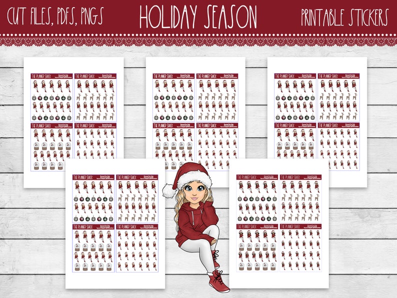 Printable Holiday Season Planner Stickers Christmas - Etsy