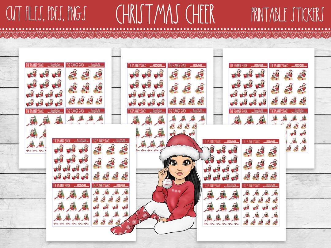 Printable Christmas Cheer Planner Stickers | Christmas Fashion Girls ...
