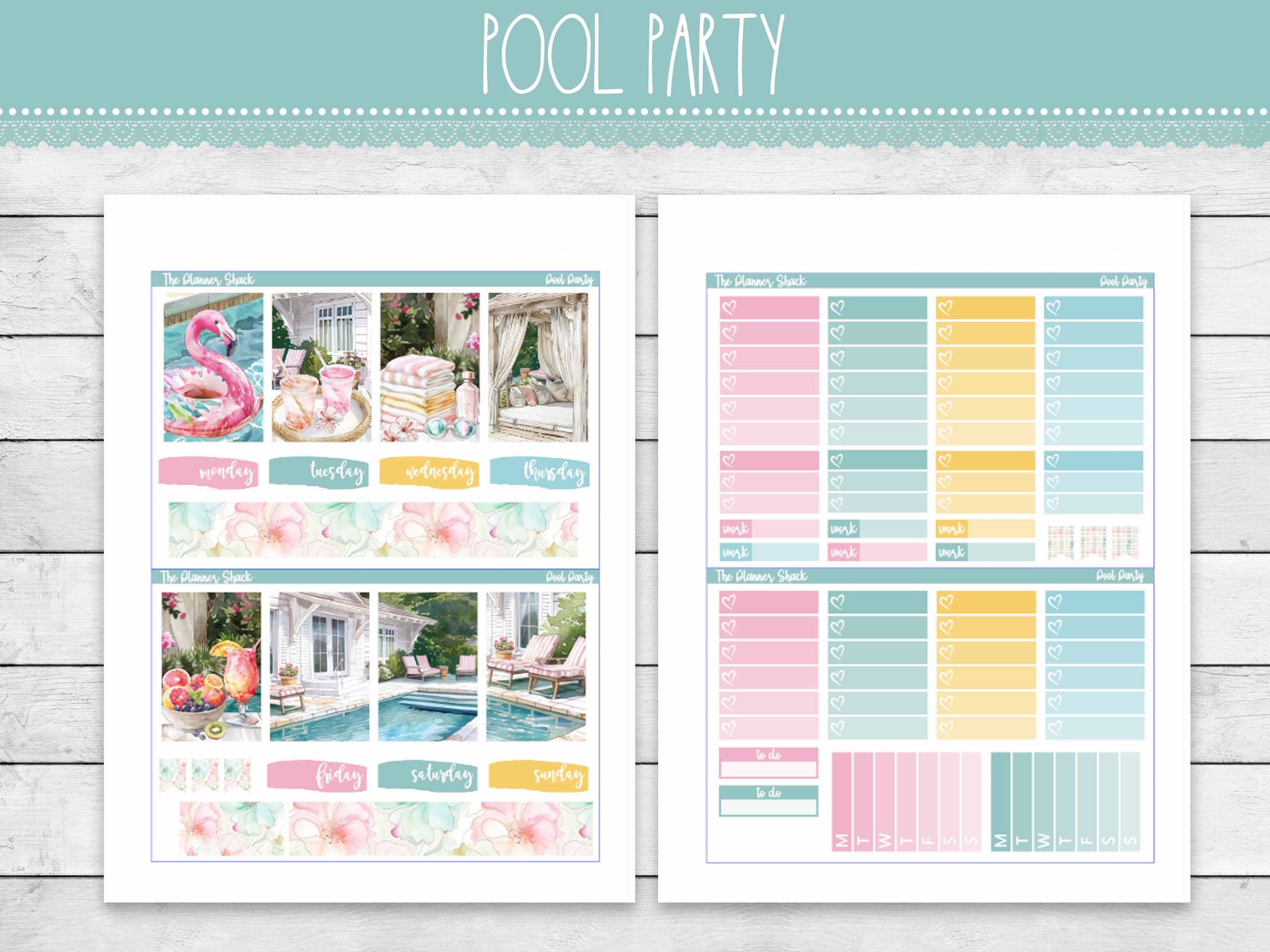 Printable Pool Party Weekly | Happy Planner | Summer Weekly | Weekly ...
