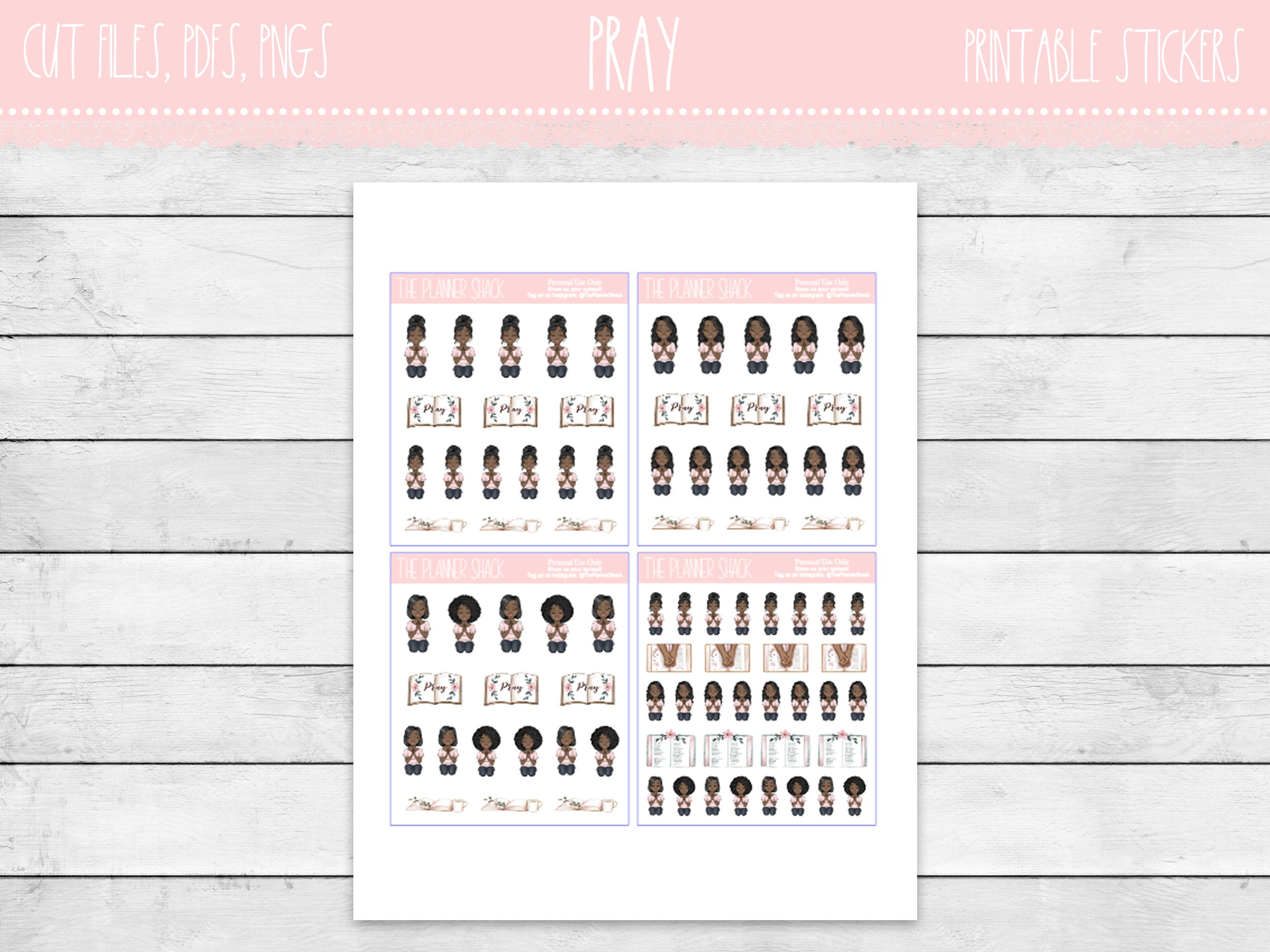 Printable Pray Planner Stickers Faith Pray Prayer - Etsy