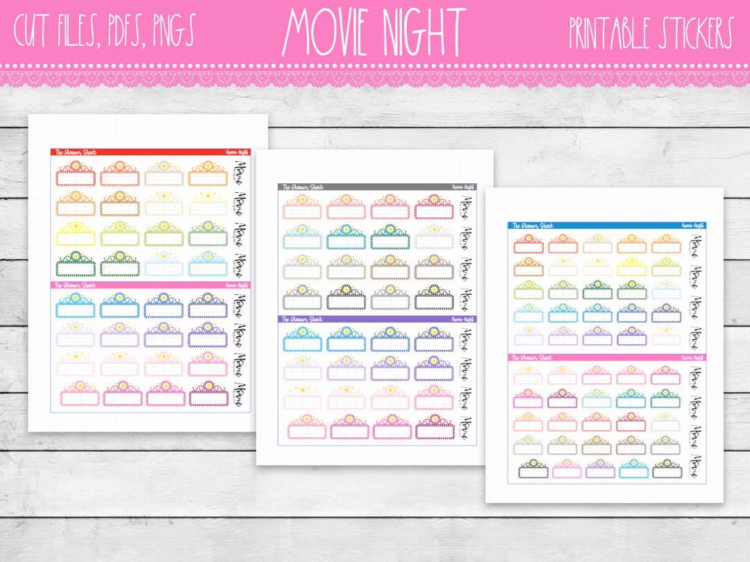 PRINTABLE Movie Night | Movie Night Printables | Functional | Printable ...