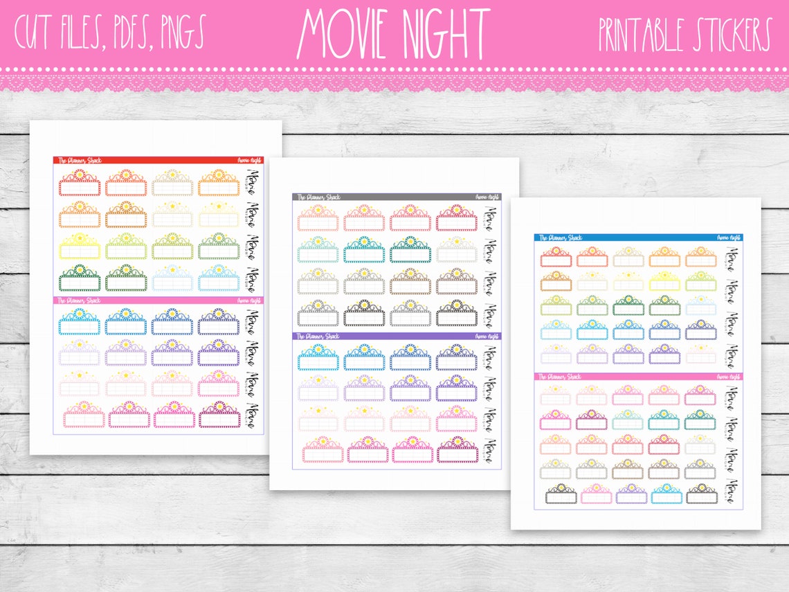 PRINTABLE Movie Night Movie Night Printables Functional - Etsy
