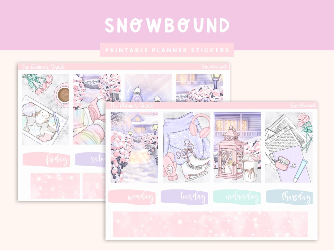 Printable Snowbound Weekly | Happy Planner | Winter | Winter Weekly ...