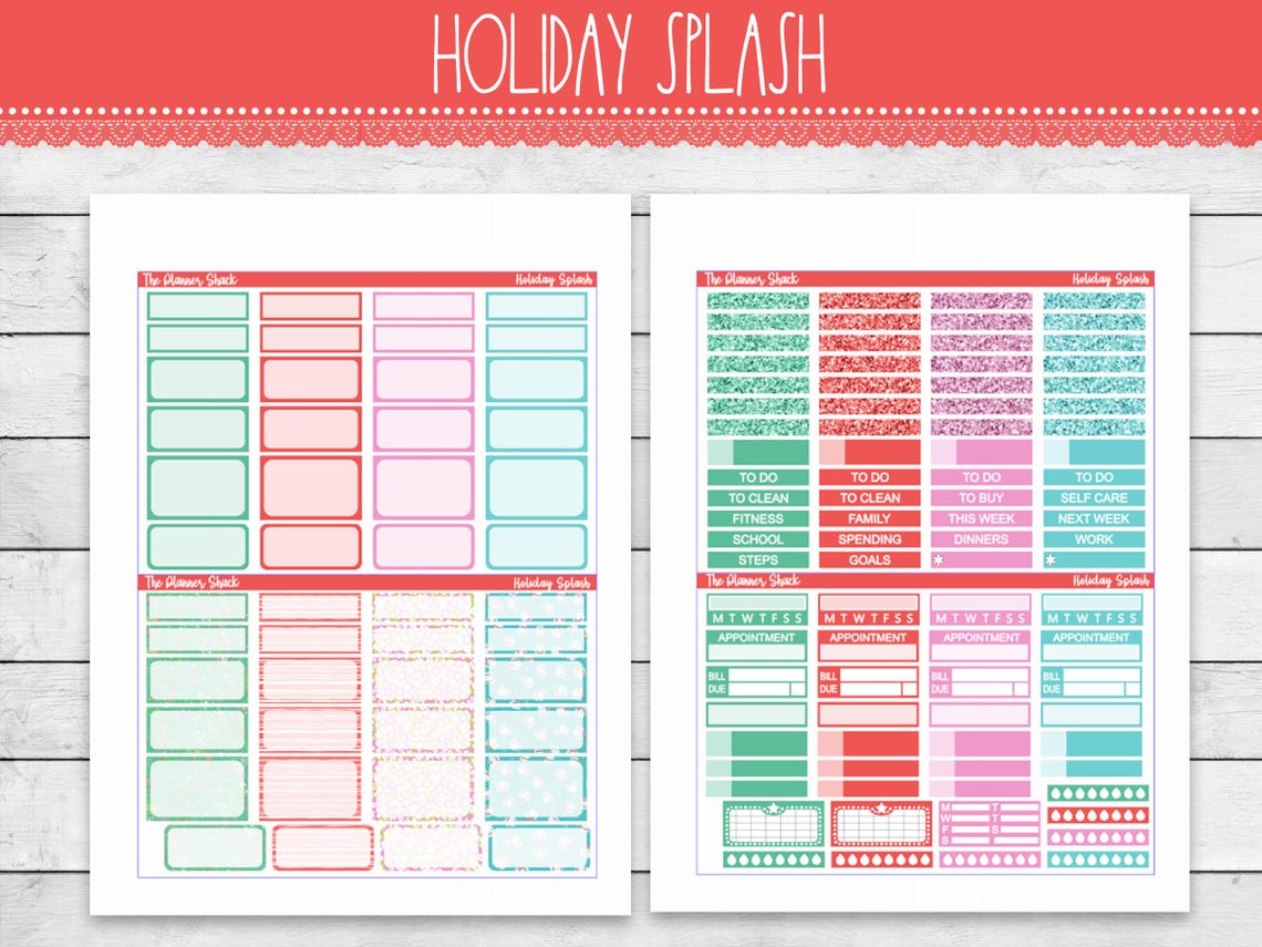 Printable Holiday Splash Weekly | Happy Planner | Christmas in the Sun ...