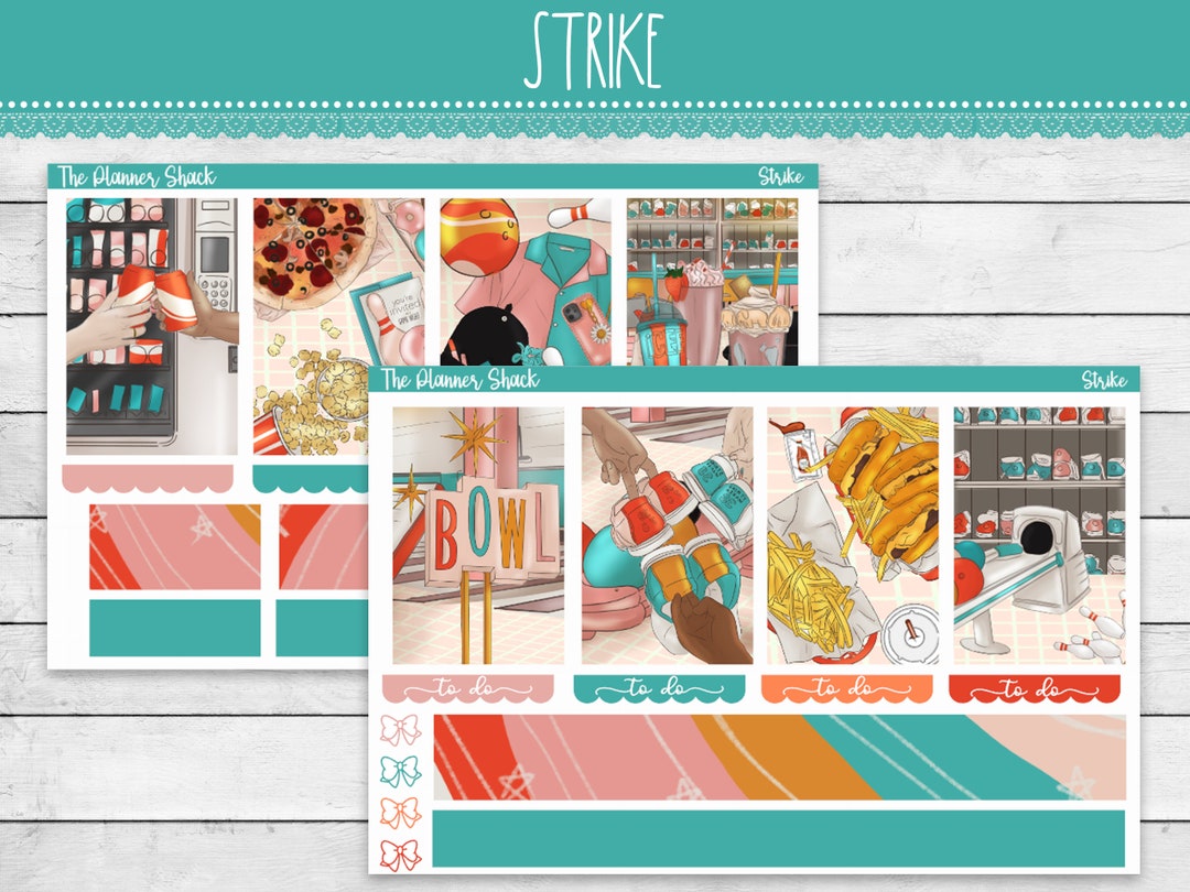 Printable Strike Weekly Happy Planner Bowling Weekly - Etsy