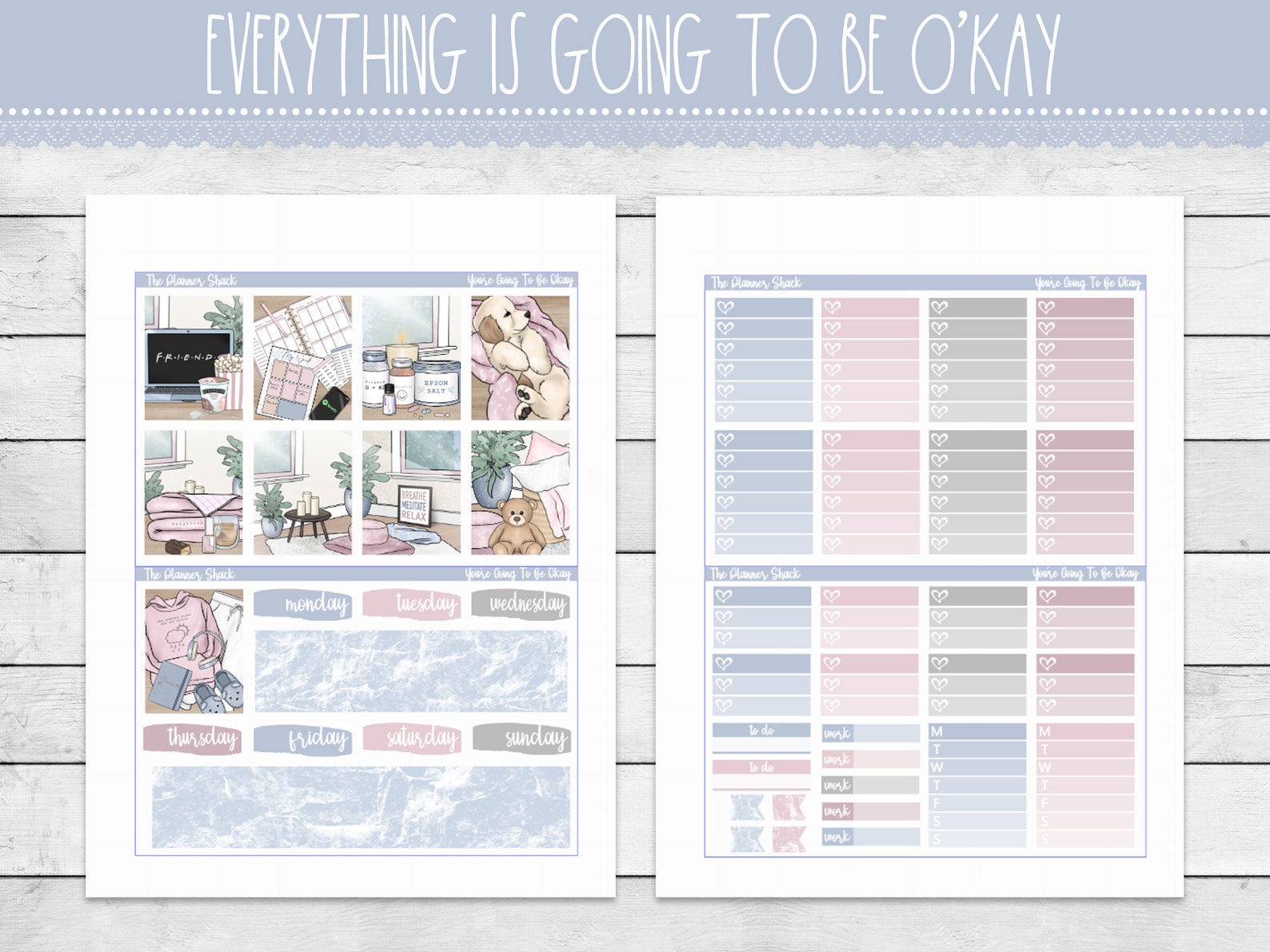 Printable Everything is Going to Be O'kay Weekly | Erin Condren ...
