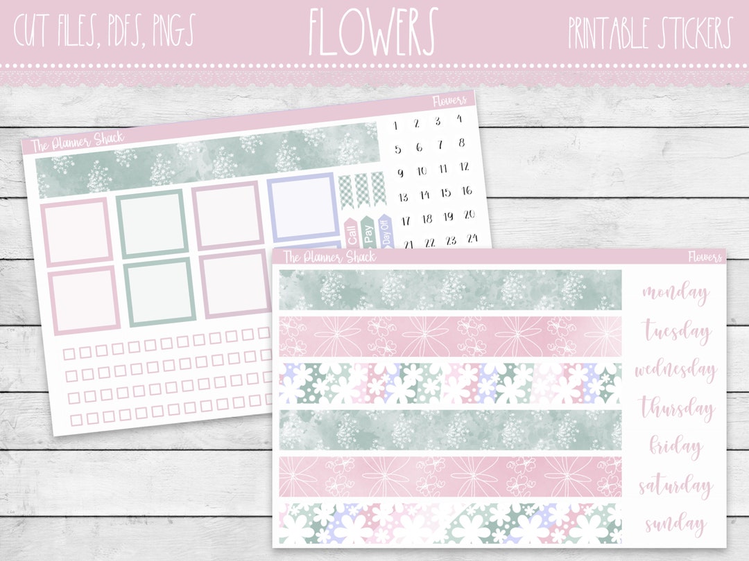 Printable Flowers Weekly A5 Daily Duo Spring Flower Market Spring ...