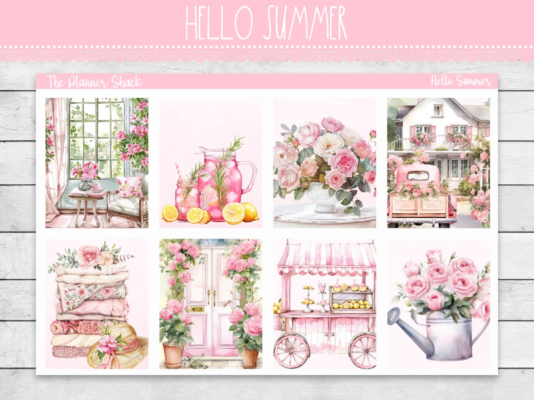 Printable Hello Summer Weekly | Erin Condren | Vertical Weekly | Summer ...