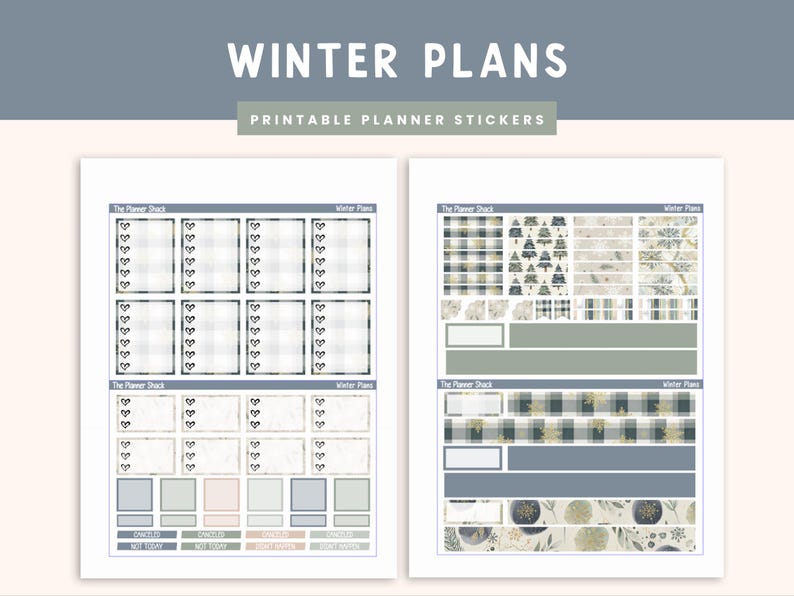 Printable Winter Plans Weekly | Erin Condren | Vertical Weekly | Winter ...