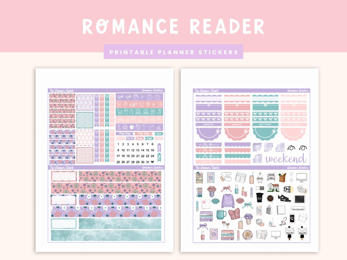 Printable Romance Reader Weekly | Erin Condren | Vertical Weekly ...