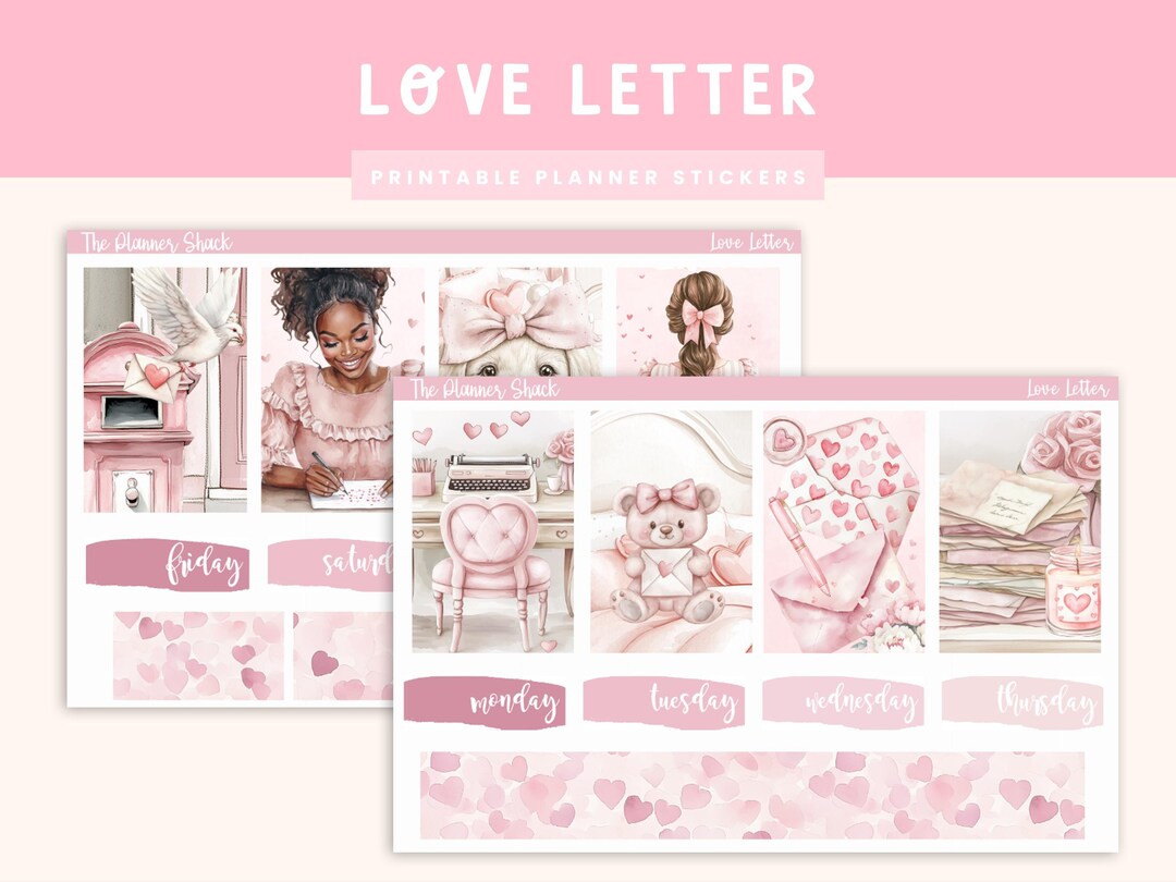 Printable Love Letter Weekly | Happy Planner | Valentine Weekly ...