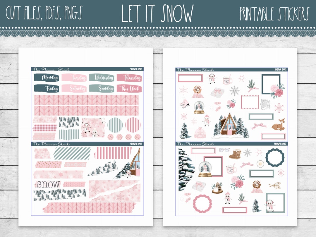 Printable Snowy Days Journaling Kit Winter Winter Journaling Stickers ...