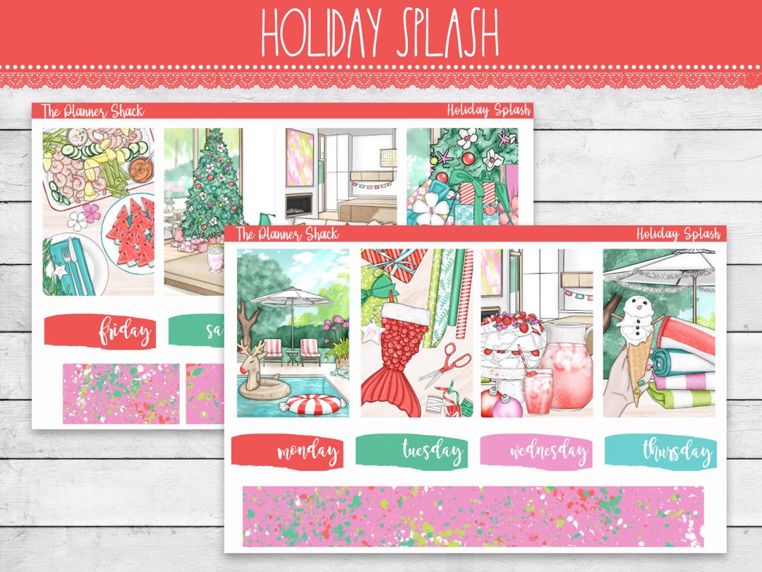 Printable Holiday Splash Weekly | Happy Planner | Christmas in the Sun ...
