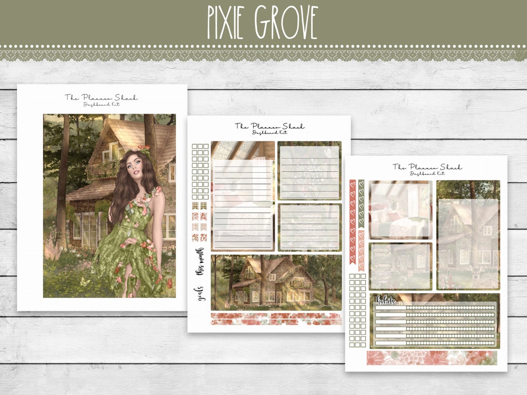 Pixie Grove Dashboard Notes Pages Erin Condren 7 X 9 Planners Printable ...