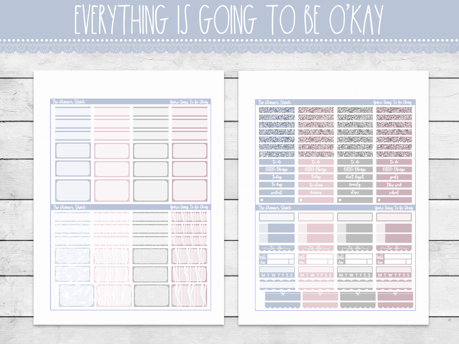 Printable Everything is Going to Be O'kay Weekly | Erin Condren ...