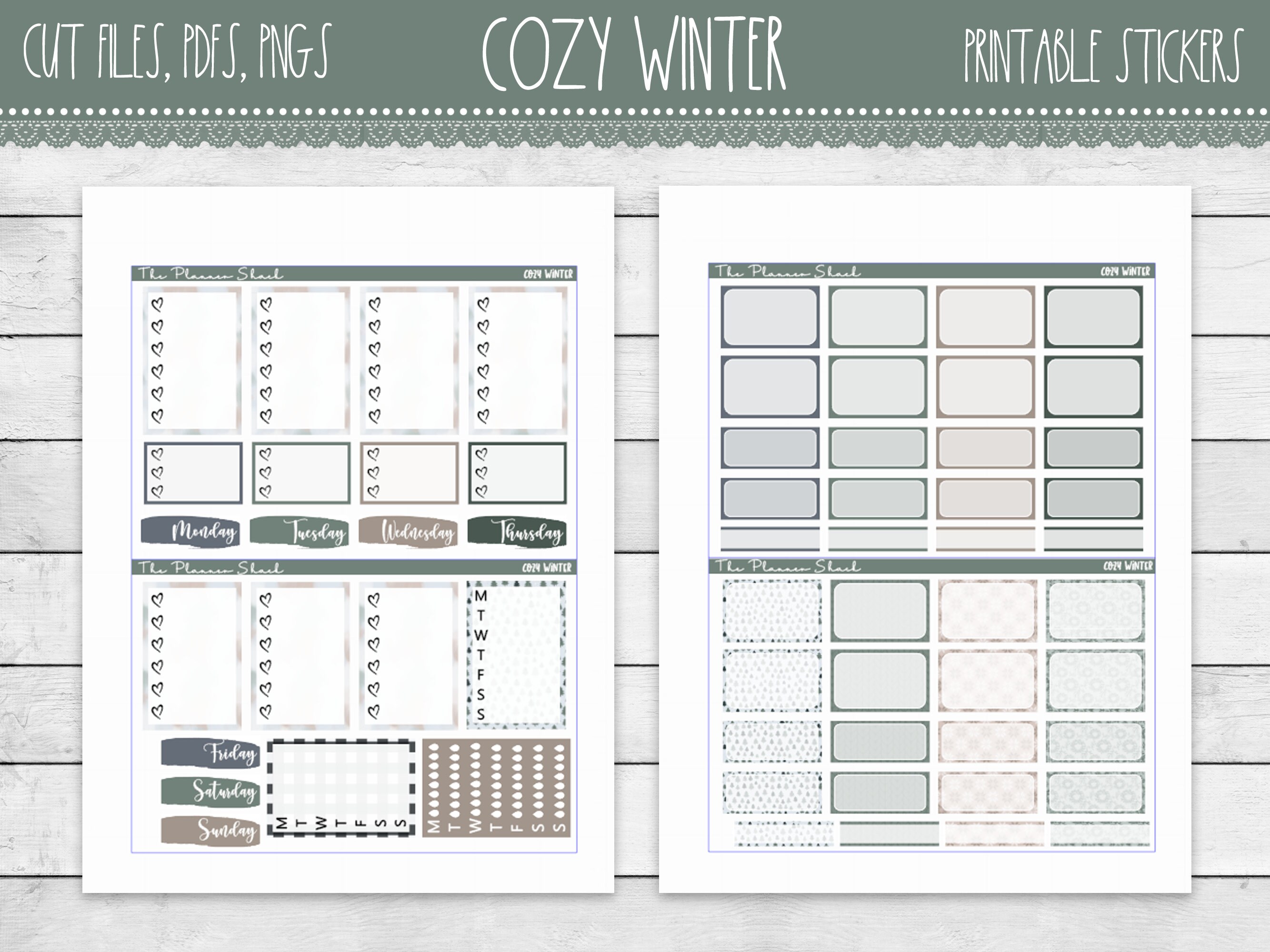 Printable Cozy Winter Weekly Happy Planner Winter Winter - Etsy