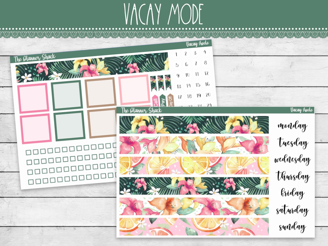Printable A5 DAILY DUO Weekly Vacay Mode Summer Daily Duo Beach ...