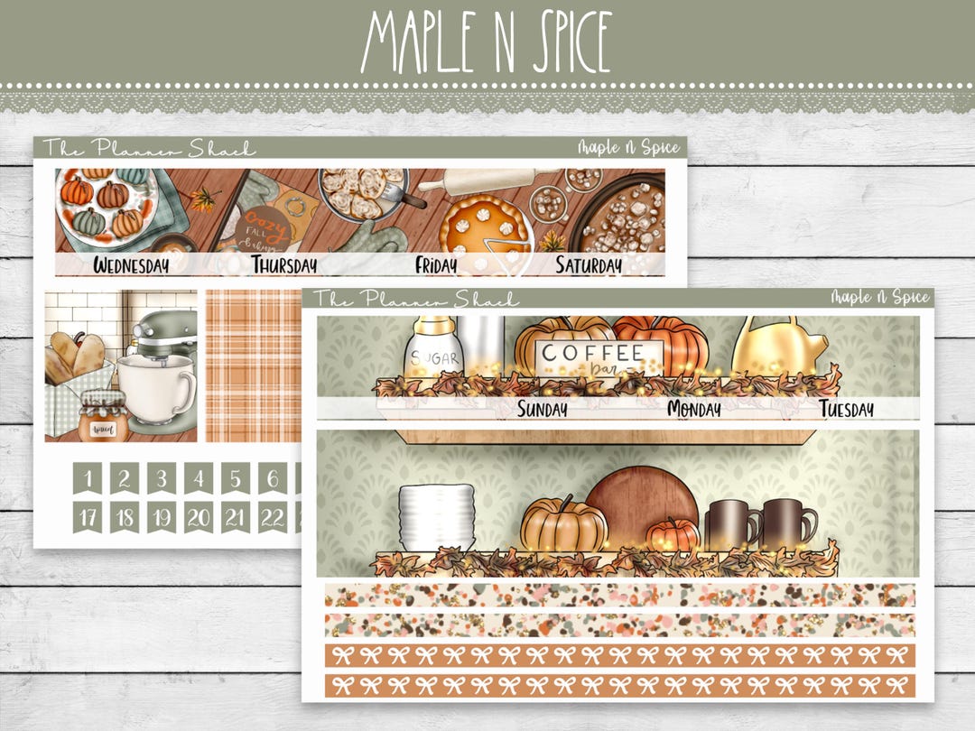 Maple N Spice Monthly | Happy Planner | Monthly | Fall Monthly | Fall ...