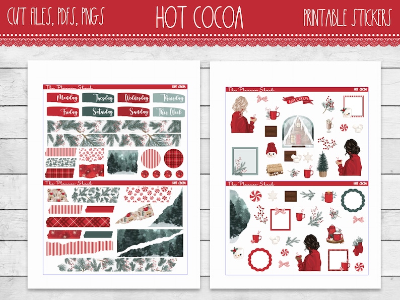 Printable Hot Cocoa Journaling Kit Winter Christmas - Etsy