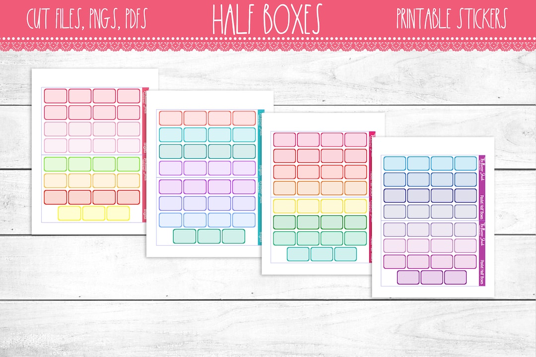 Half Boxes | Brights | Bright Half Boxes | Vertical | Erin Condren ...