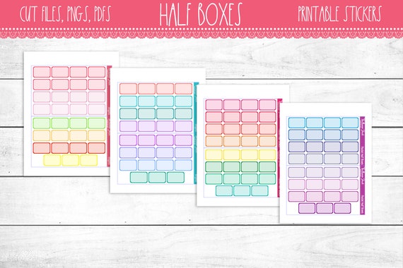 Half Boxes Brights Bright Half Boxes Vertical Erin | Etsy