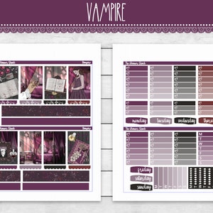 Printable Vampire Weekly Happy Planner Halloween Weekly Vampire Weekly ...