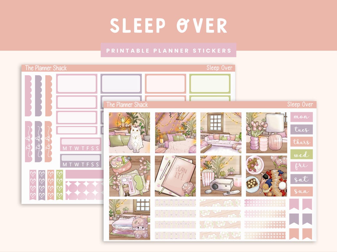 Printable Hobonichi COUSIN Weekly | Sleep Over | Sleep Over Weekly ...