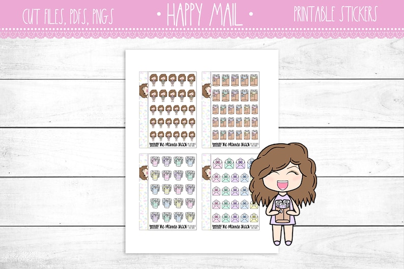 Hand Drawn Happy Mail Gigi Girls Exclusive Printable | Etsy