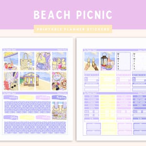 Printable Beach Picnic Weekly | Erin Condren | Vertical Weekly | Summer ...