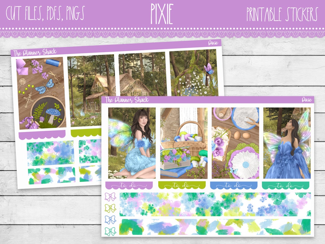 Printable Pixie Weekly Happy Planner Fairy Weekly Spring Weekly Printable Planner Stickers ...