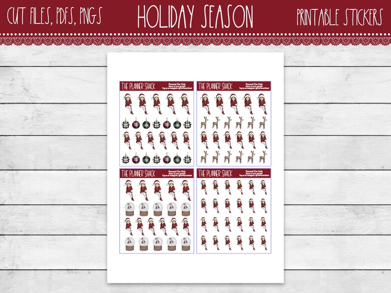 Printable Holiday Season Planner Stickers Christmas - Etsy