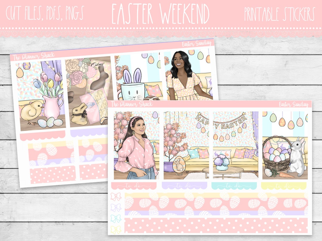 Printable Easter Weekend Weekly Happy Planner Easter - Etsy