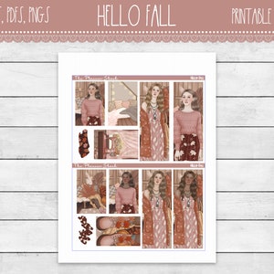 Printable Hello Fall Weekly Happy Planner Fall Printable Fall Weekly ...