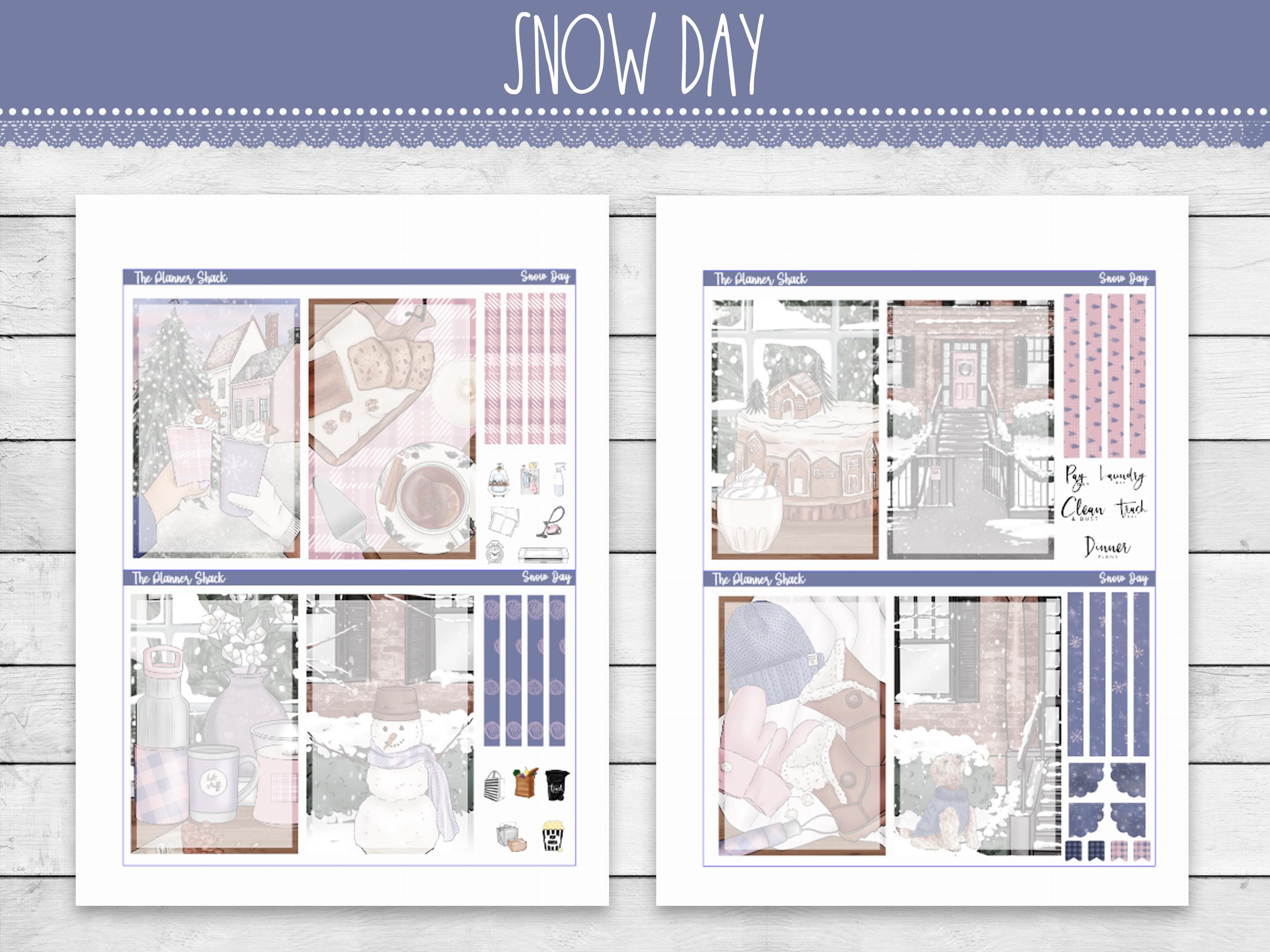 Printable A5 DAILY DUO Weekly | Snow Day | Winter Weekly | Printable ...