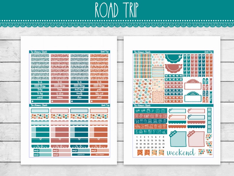 Printable Road Trip Weekly Happy Planner Road Trip - Etsy