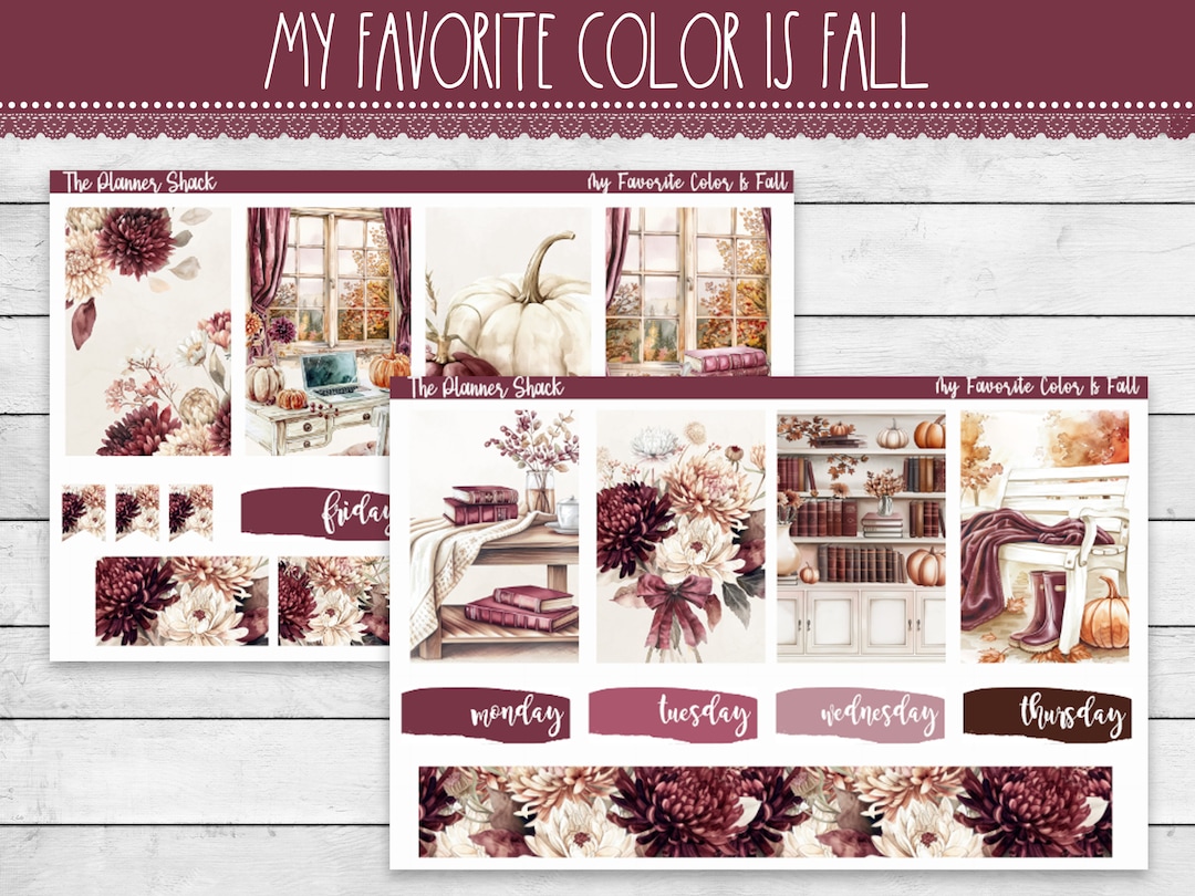 Printable My Favorite Color is Fall Weekly | Happy Planner | Fall ...
