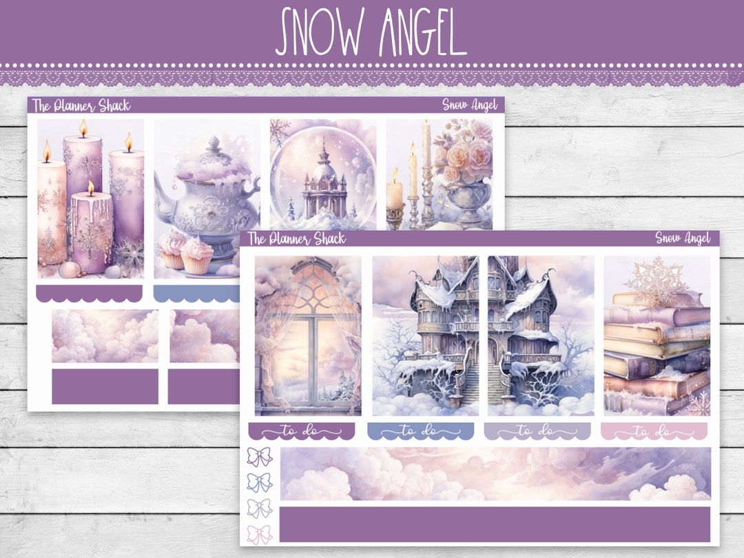 Printable Snow Angel Weekly Happy Planner Winter Winter Weekly ...
